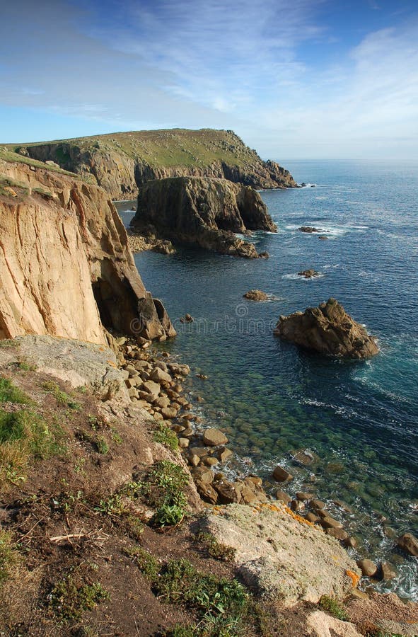 Lands End cliffs stock image. Image of england, kingdom - 96887307