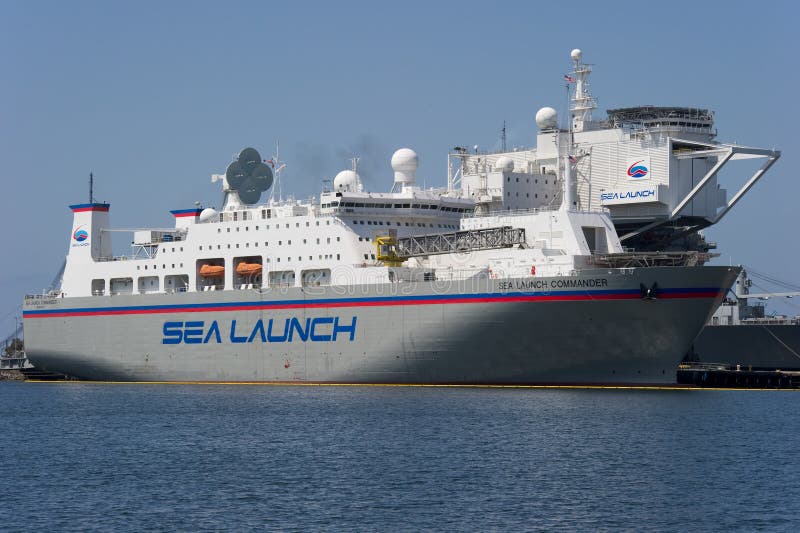 Sea Launch Vessels Prepare for Rocket Launch Editorial Photography ...