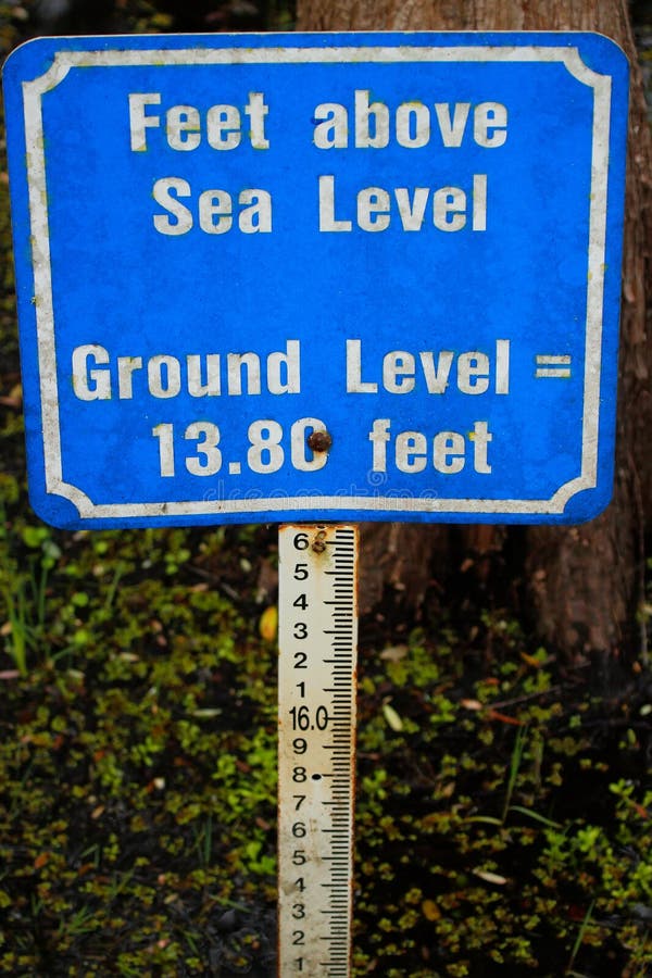 Sea level marker stock image. Image of ruler, ground - 76761595