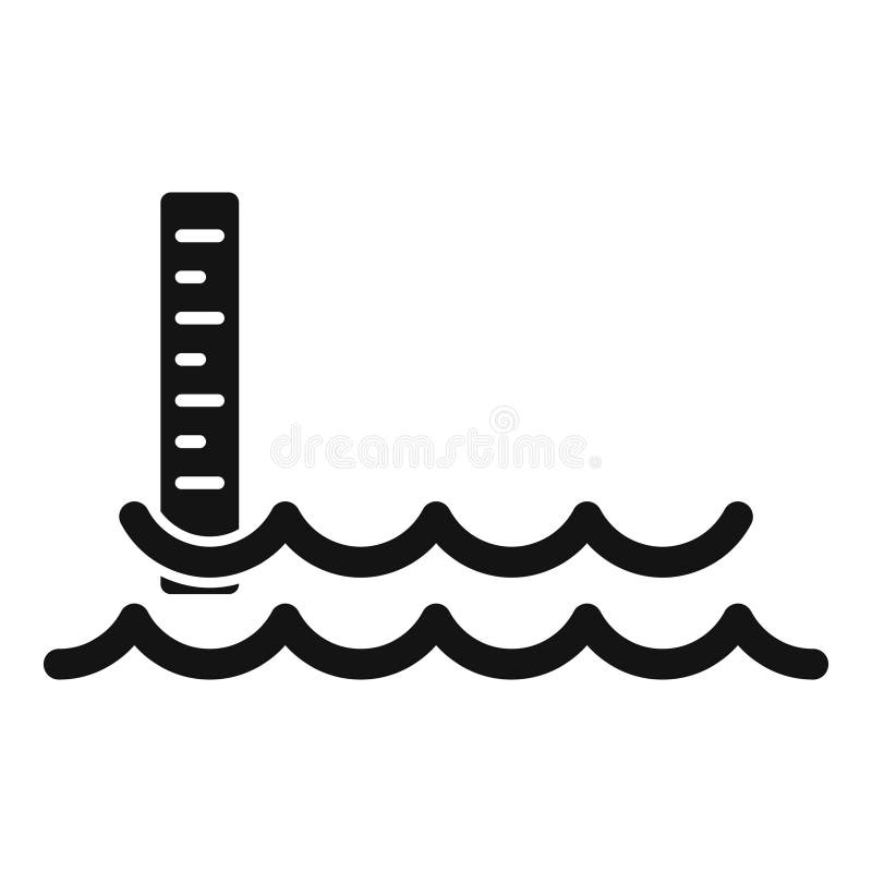 Sea Level Change Icon Outline Vector. Global Flood Stock Illustration ...