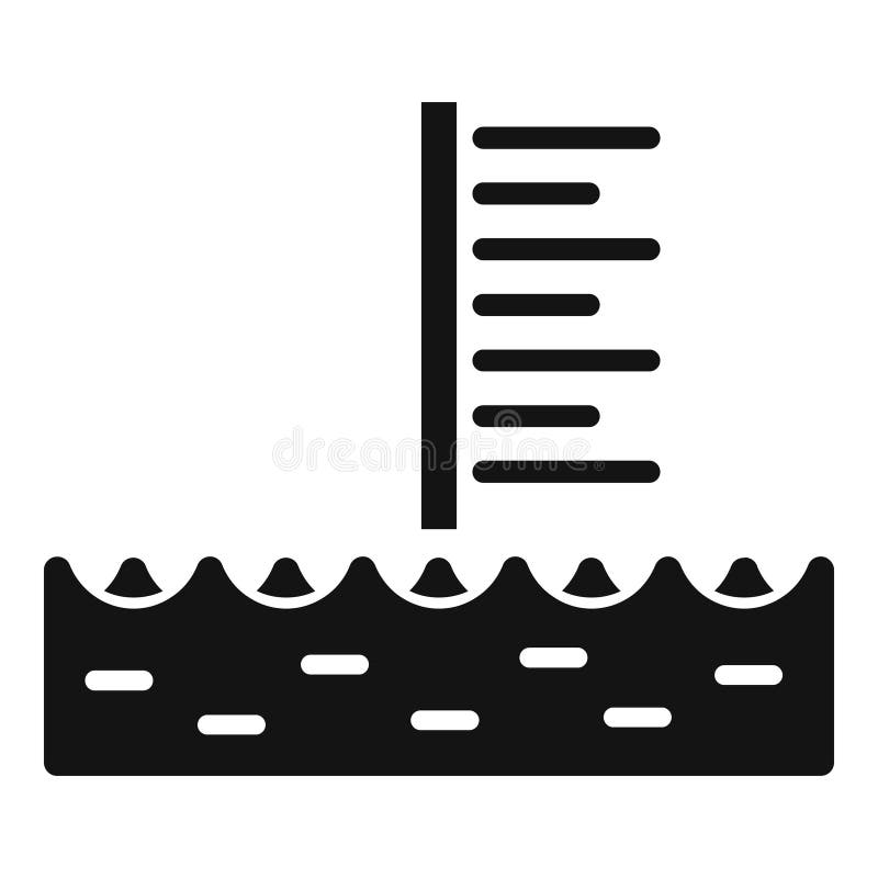 Sea Level Change Icon Outline Vector. Global Flood Stock Illustration ...