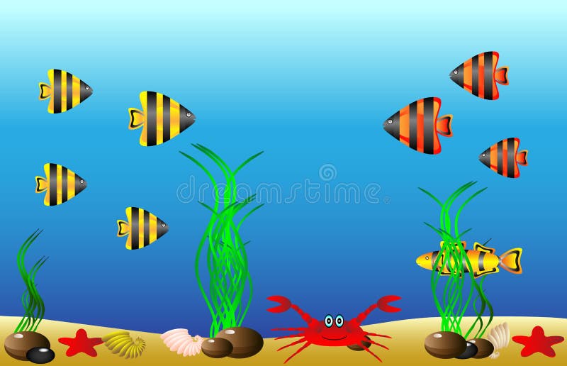 Number Nine Fish Under the Sea Vector Stock Vector - Illustration of ...