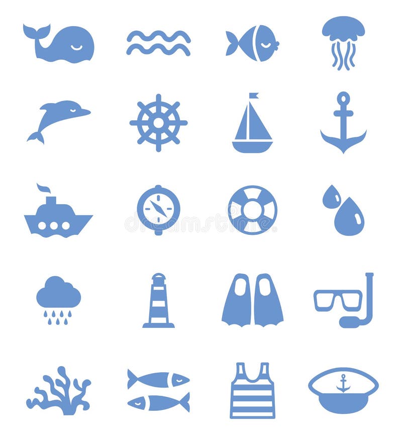 Sea life, icon icon stock vector. Illustration of abstract - 259789442