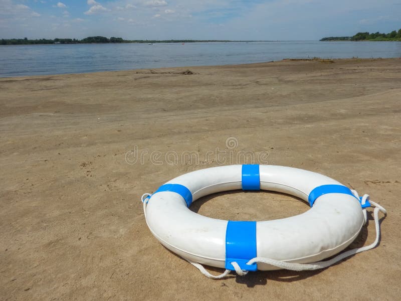 Ring Life Boy on Big Boat.Obligatory Ship Equipment.Personal Flotation ...