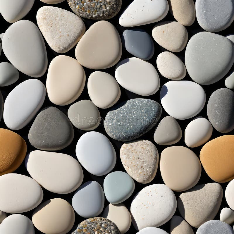 A Sea of Light Pebbles stock illustration. Illustration of garden ...