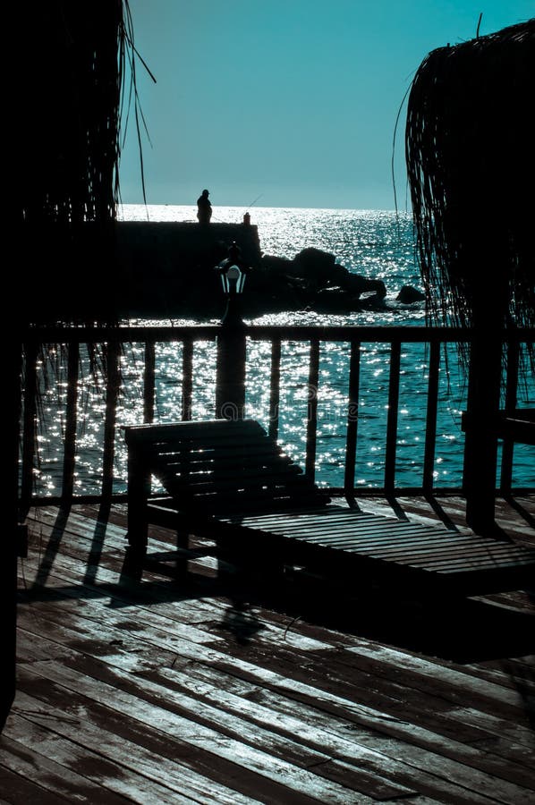 Sea Light and Shadows at Sunset Stock Photo - Image of path, shadow ...