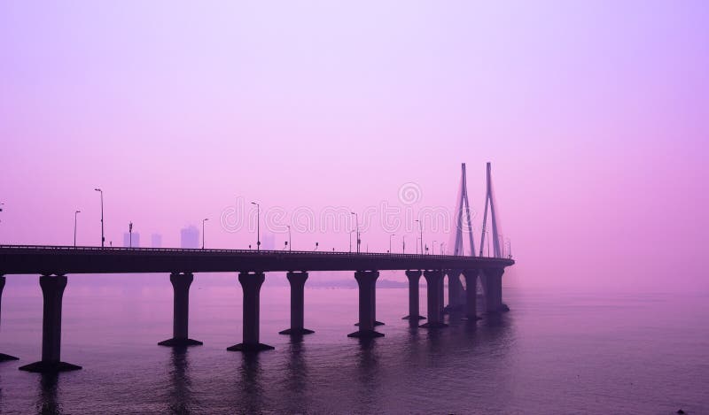 Sea link, mumbai stock image. Image of construction, cable - 74773649