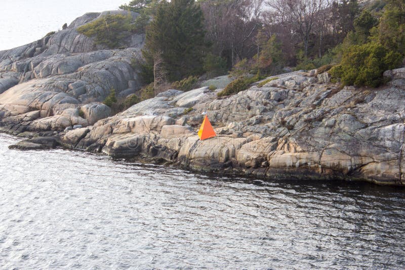 Sea mark/navigation sign stock photo. Image of maritime - 94883868