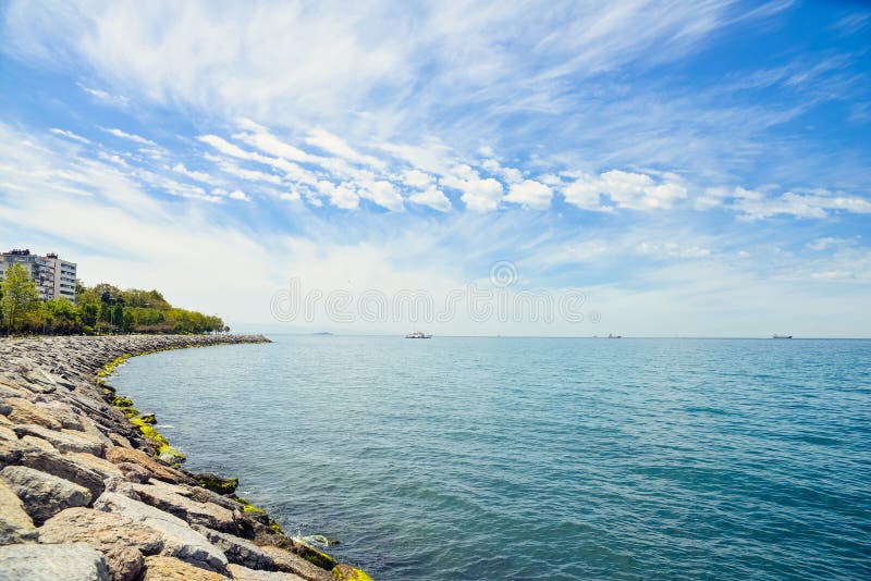 The Sea of Marmara stock image. Image of istanbul, stones - 125467751