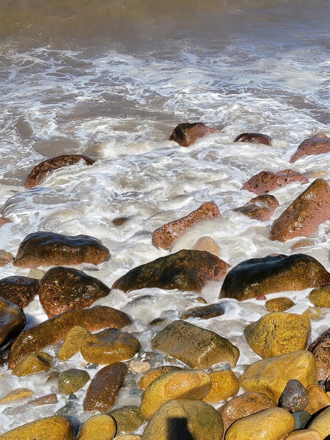 The sea meets the shore stock image. Image of ocean - 341191069