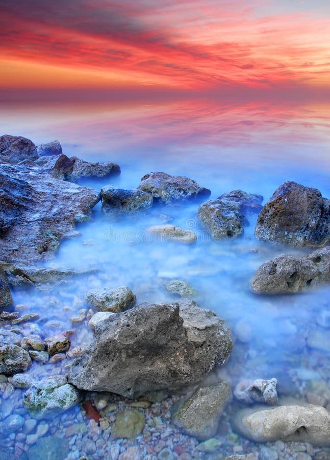 Sea and mist stock photo. Image of abstract, pebble, season - 17247902