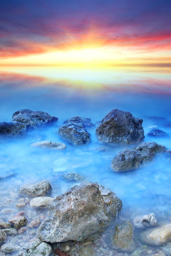 Sea and mist stock image. Image of scene, abstract, pebble - 17248073