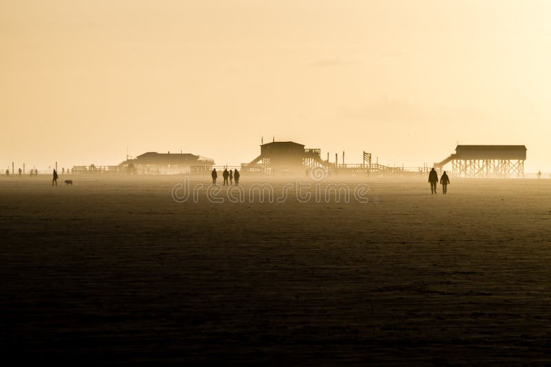 Sea Mist at the Beach in St.Peter Ording Stock Image - Image of ...
