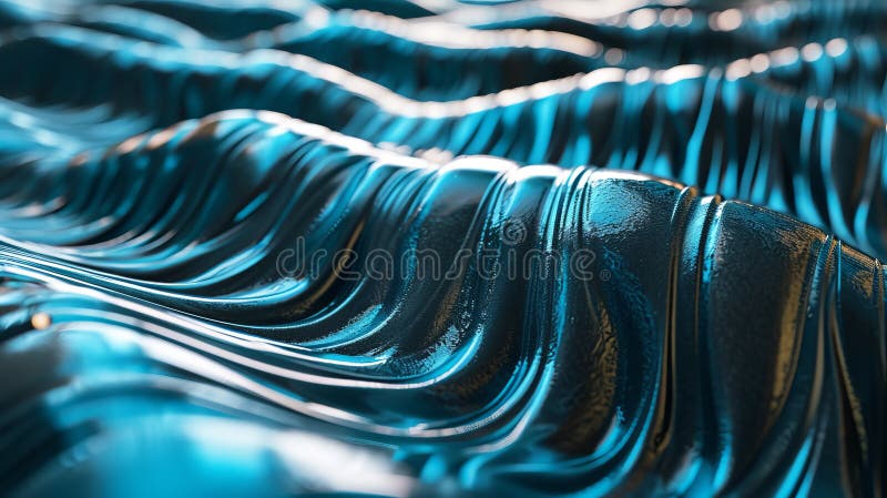 A Sea of Molten Silver Ripples, Reflecting Light with a Glossy Finish ...