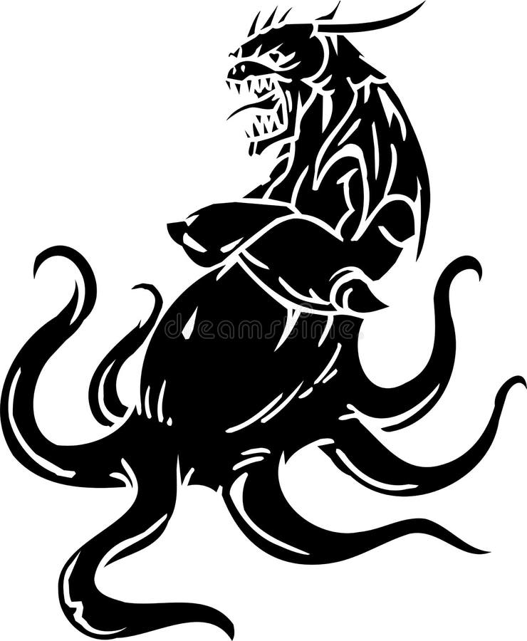 Sea Monster - Vector Illustration. Vinyl-ready. Stock Vector ...