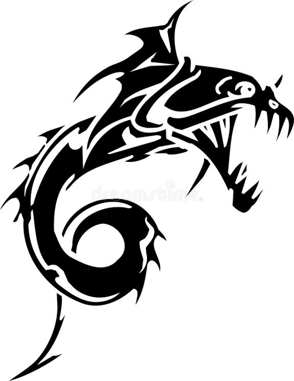 Sea Monster - Vector Illustration. Vinyl-ready. Stock Vector ...