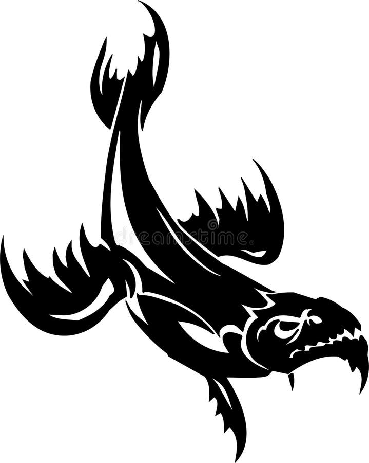 Sea Monster - Vector Illustration. Vinyl-ready. Stock Vector ...