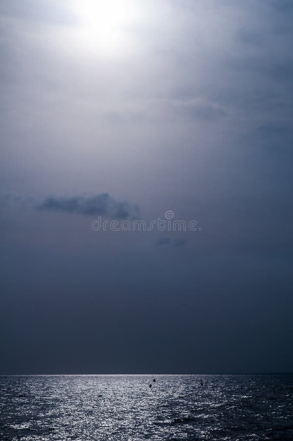 Sea with moon stock image. Image of relax, night, sunset - 28851479