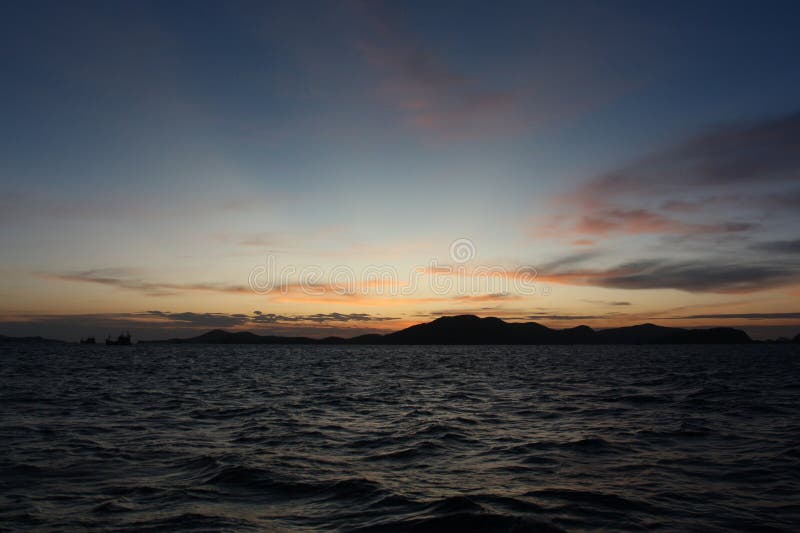 Sea in the Morning before the Sun Rises Stock Image - Image of natural ...