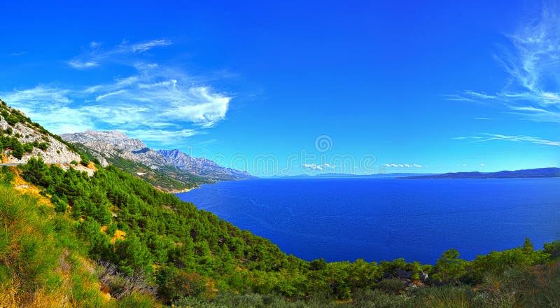 Sea and mountains stock image. Image of adria, light - 77159987