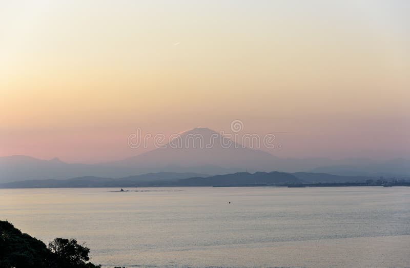 Sea and Mt.Fuji. stock image. Image of resort, wave, kanagawa - 52043317