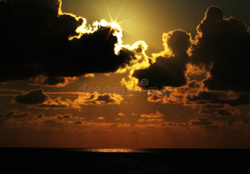 Evening Sight of a Natural Park Stock Photo - Image of tables, view ...