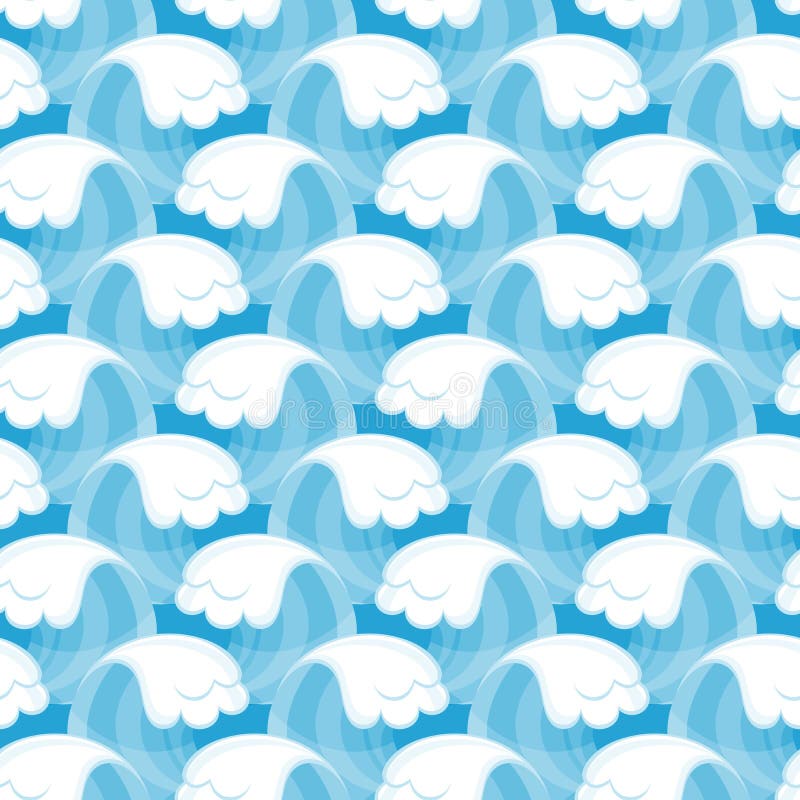 Sea Ocean River Waves Decorative Background Stock Vector - Illustration ...