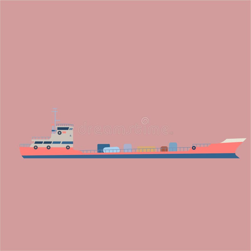 Sea Ocean Transport Ship Vector Stock Vector - Illustration of trade ...