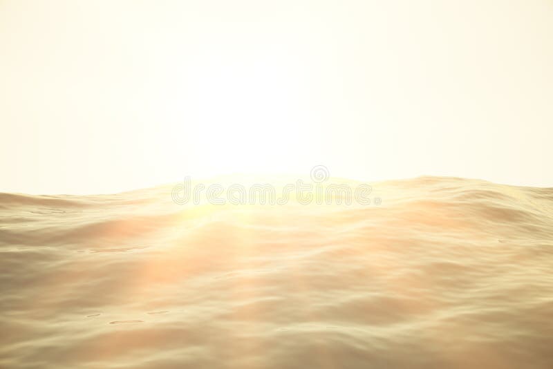 Sea, Ocean Wave and Blue Sky Background with Focus Effects. 3d ...