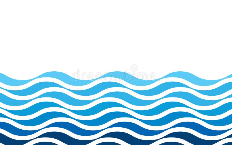 Sea Ocean Wave Stripe Layer Vector Abstract Background Stock Vector ...
