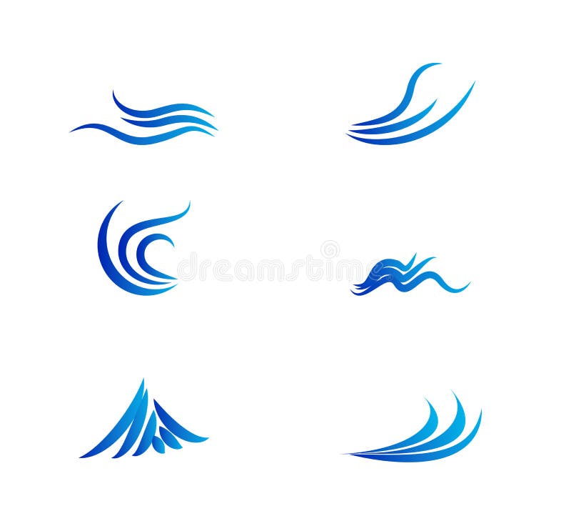Sea Ocean Waves Icon Blue Water Symbol Vector Stock Vector ...