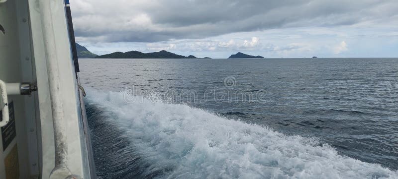 Sea ??off the Border of Indonesia and Malaysia Stock Image - Image of ...