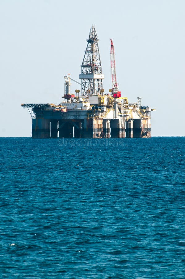 Sea Oil Rig Drilling Platform Stock Photo - Image of industrial ...