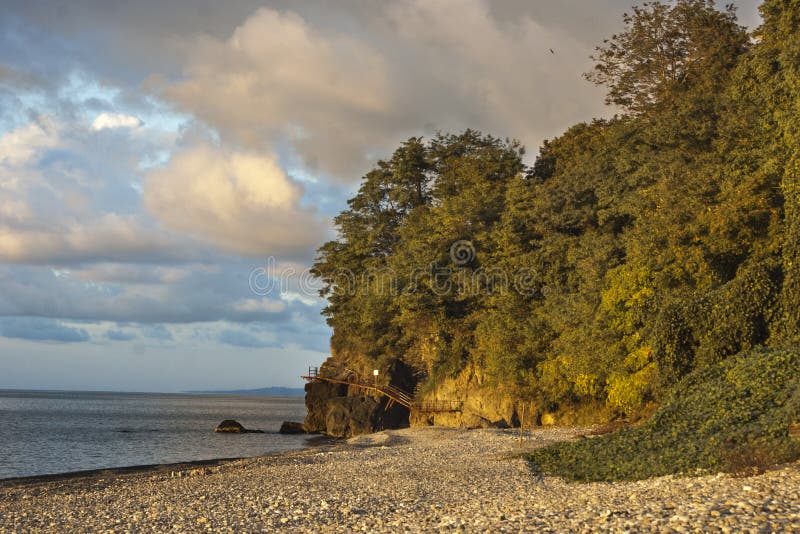 The sea and the old bridge stock photo. Image of coastline - 71962358