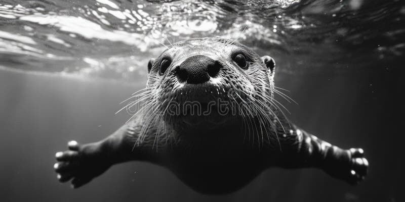 Sea Otter on Rock stock photo. Image of scenery, coastal - 381824238