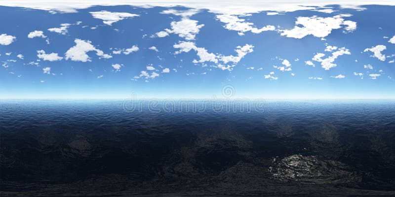 Sea Pacific HDRI 360 Panorama Ocean Background 3d Rendering Stock Image ...