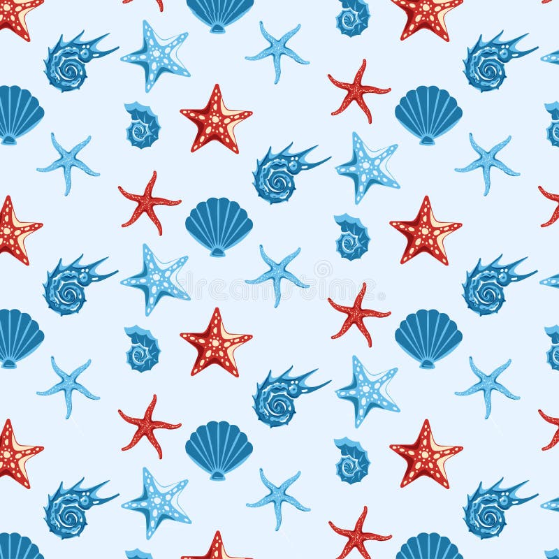 Sea pattern in flat style stock vector. Illustration of compass - 132227026