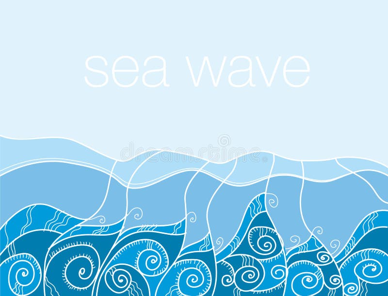 Sea Pattern. Ocean Water Vector Illustration Stock Vector ...