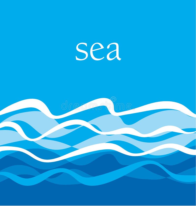 Sea Pattern. Ocean Water Vector Illustration Stock Vector ...