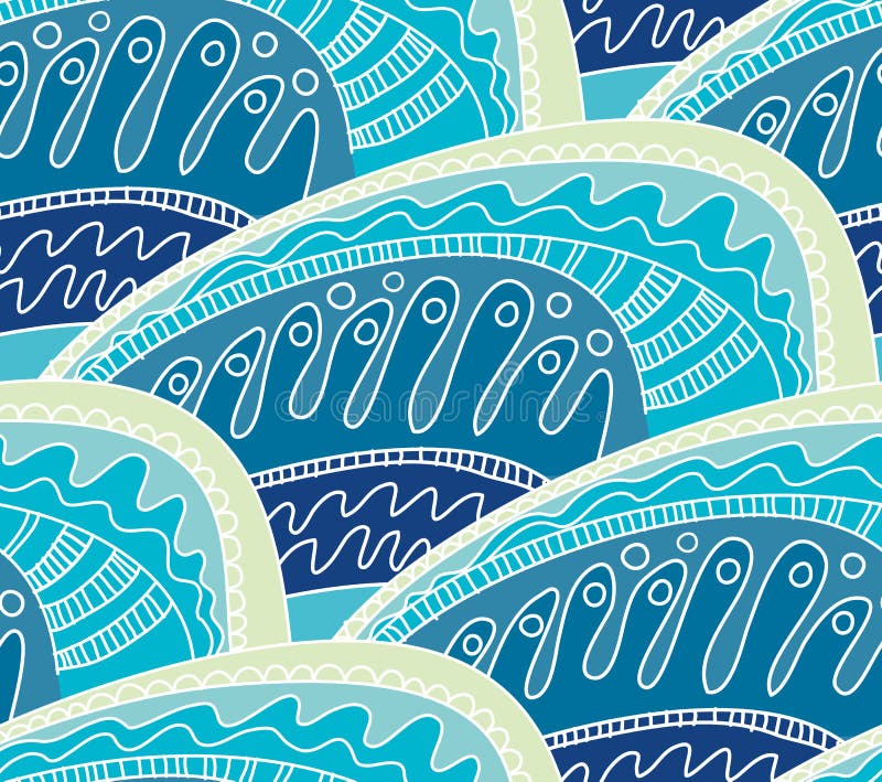 Sea Pattern. Water Vector Illustration Stock Vector - Illustration of ...