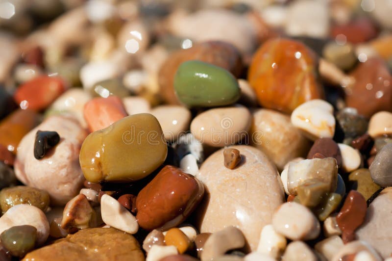 Colorful beach rocks stock photo. Image of colours, pebble - 1898184