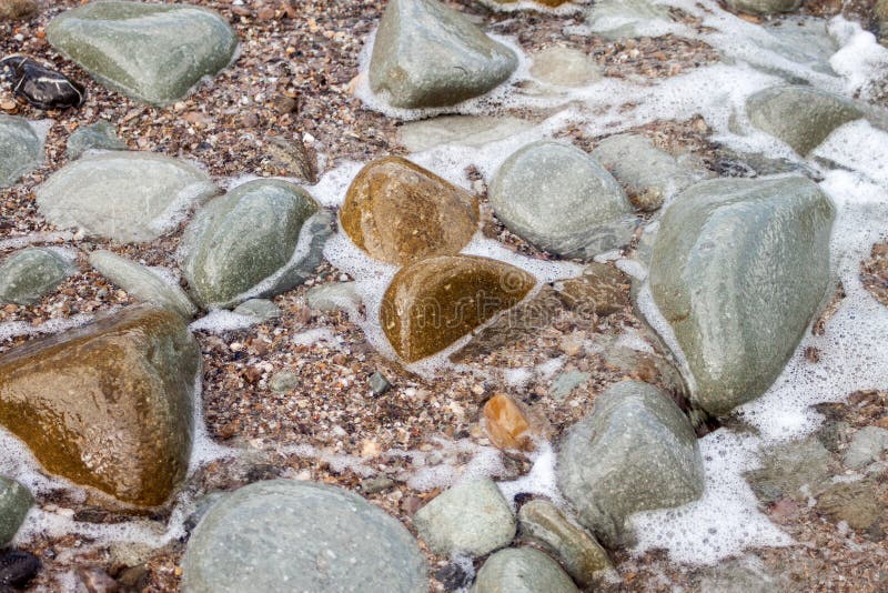 Sea Pebble Stones Background Beach Rocks Stock Image - Image of closeup ...