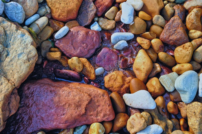 Sea meets pebbles stock photo. Image of strong, pebble, soaking - 14964