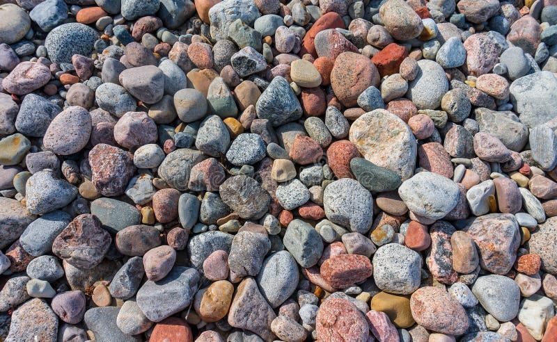 Sea Pebbles on the Sand, Small Smooth Stones, Stony Seashore Stock ...
