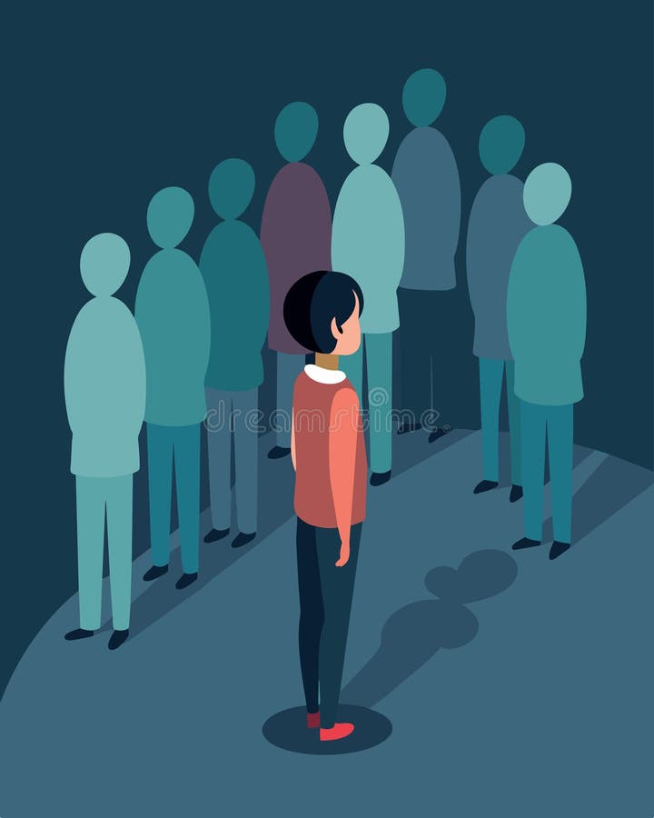 In a Sea of People the Figure Felt Utterly Alone Surrounded by an ...