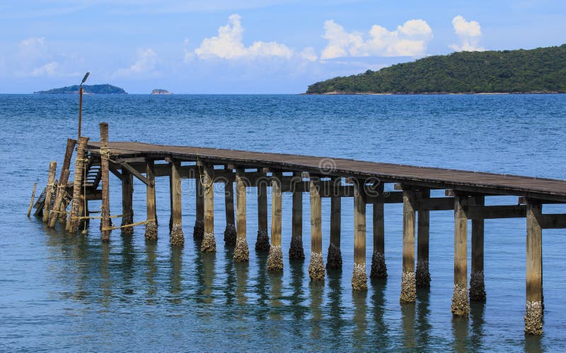Sea with pier stock photo. Image of season, coastline - 33084848