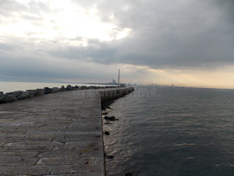 Sea pier stock photo. Image of irish, angle, lagoon, ireland - 44373976