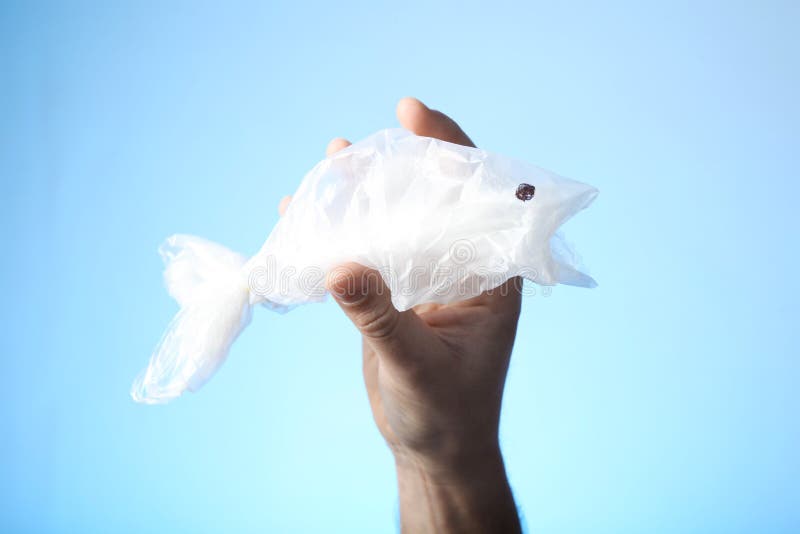 Sea Plastic Garbage, Fish from a Disposable Package Stock Photo - Image ...