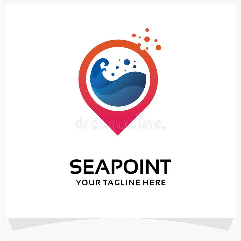 Sea Point Logo Design Template Inspiration Stock Vector - Illustration ...