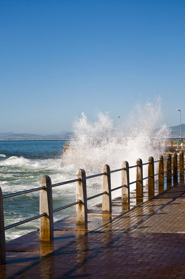 Sea Point promenade stock photo. Image of water, railing - 22927574